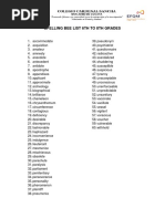 12th Grade Spelling Words | PDF