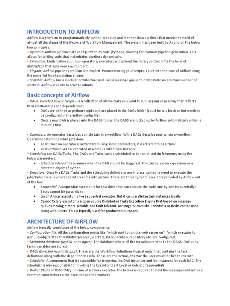 Airflow Introduction Pdf Python Programming Language Databases
