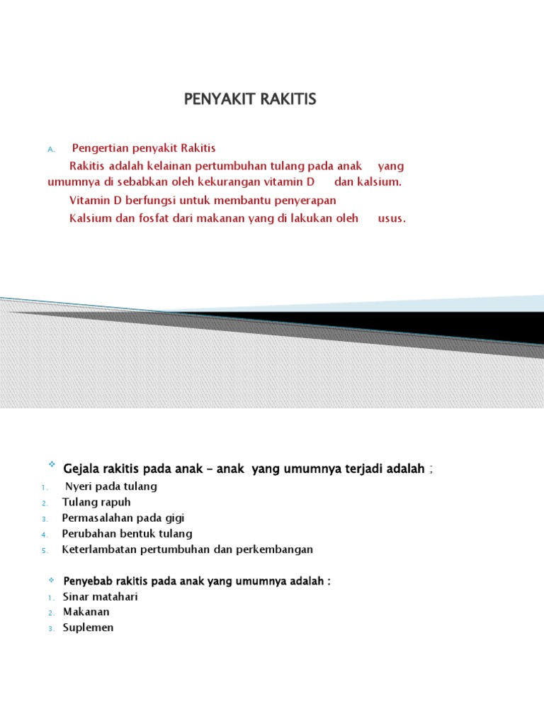 Penyakit Rakitis | PDF
