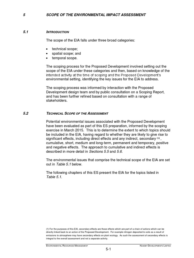 Chapter 5 EIA Scope Keadby II ES Final | PDF | Carbon Capture And ...