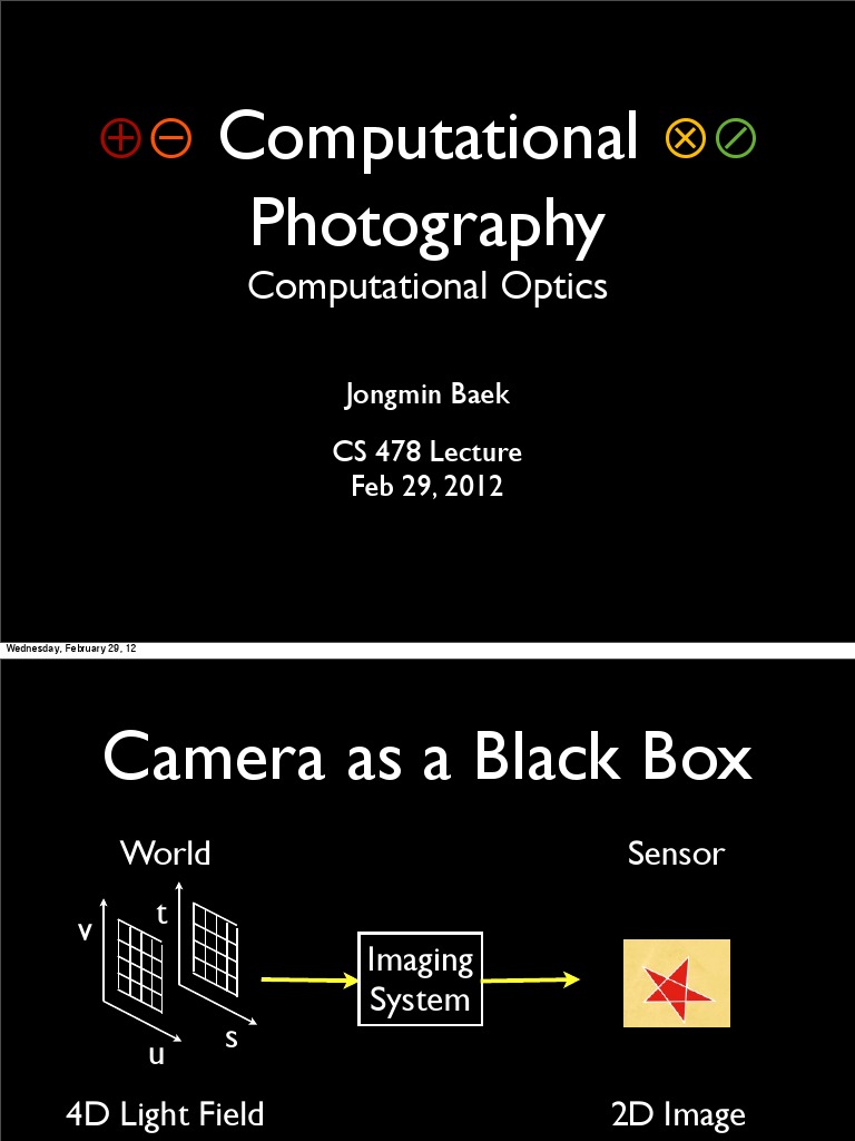 Computational Optics | PDF | Fourier Transform | Optics