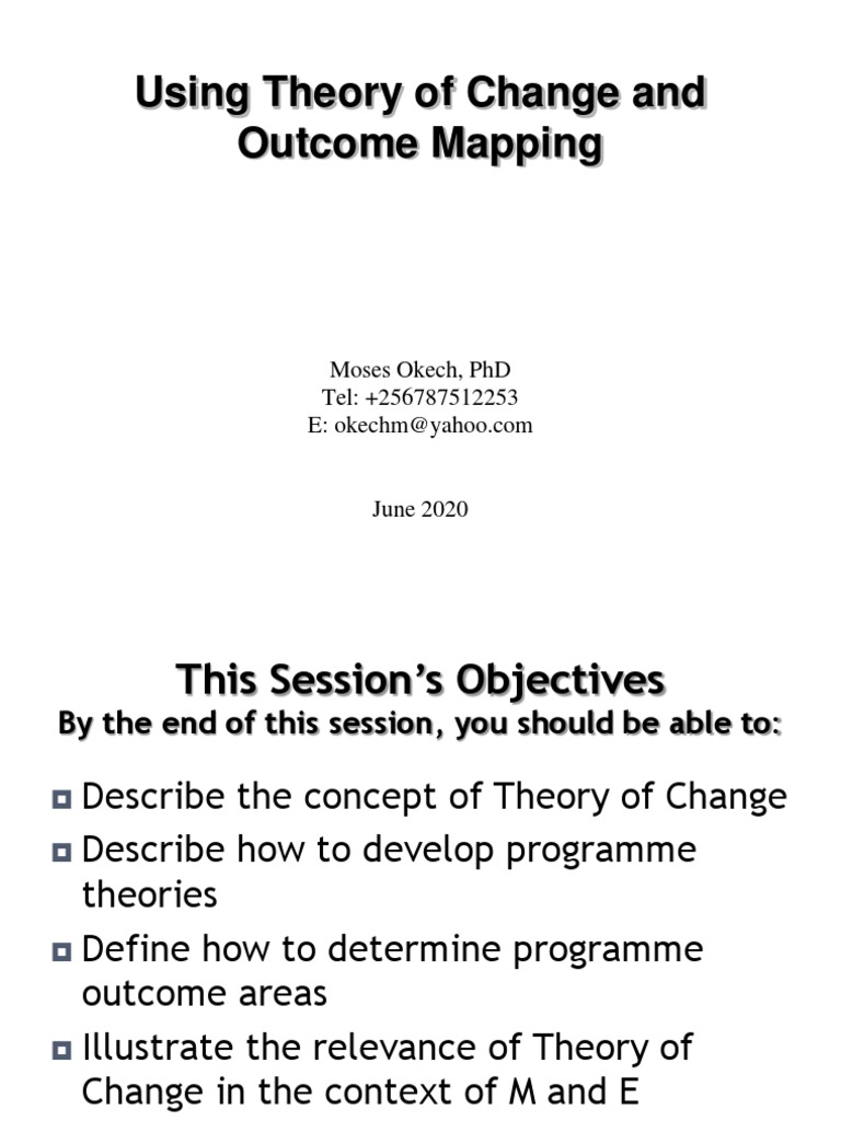 Theory of Change PDF | PDF | Theory | Epistemology