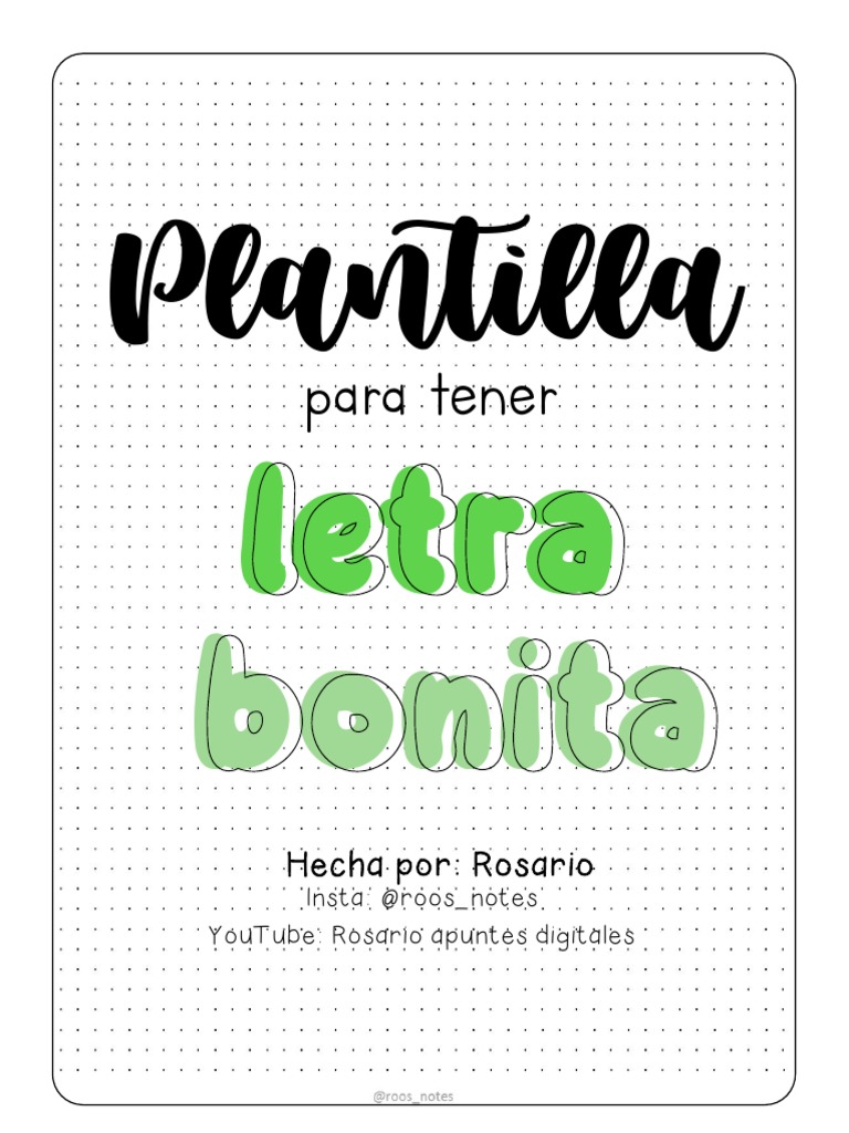 Plantilla de Letras Bonitas | PDF