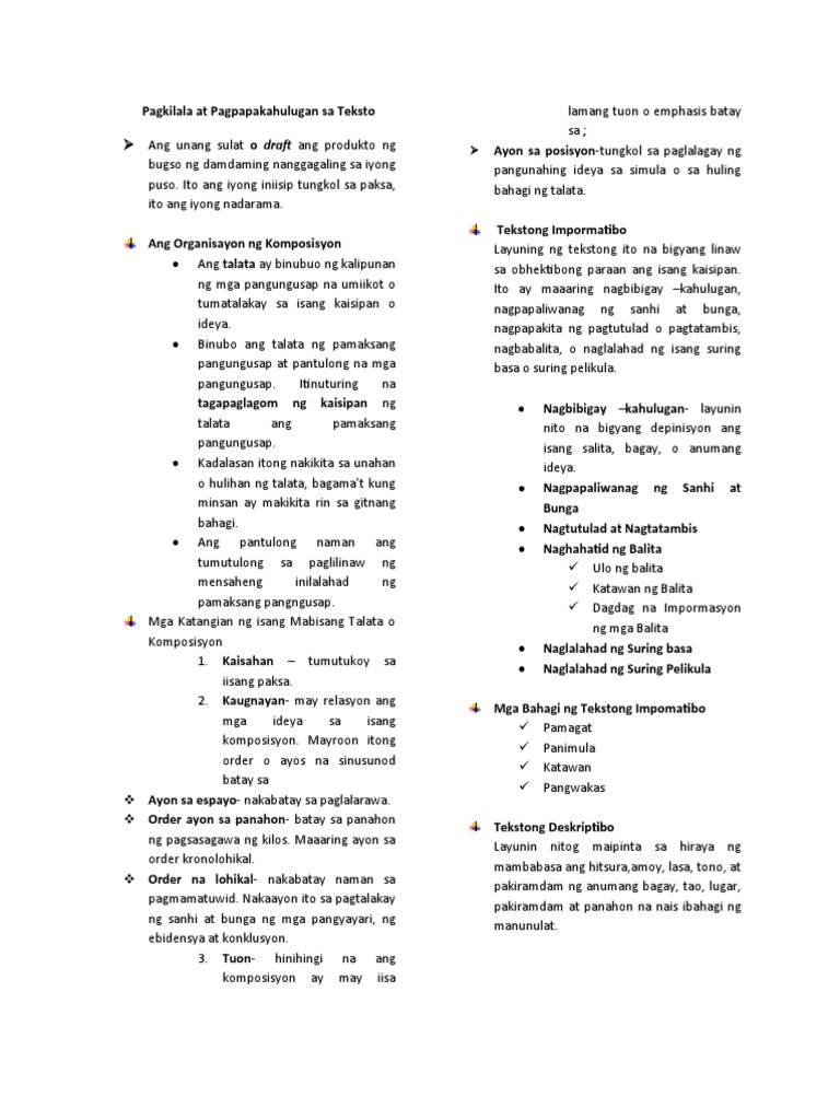 Filipino (Handouts) | PDF