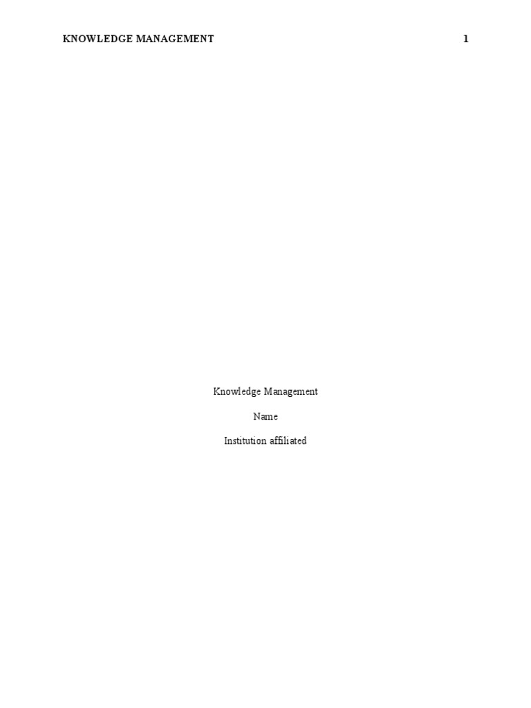 Knowledge Management - Edited | PDF | Knowledge Management | Knowledge