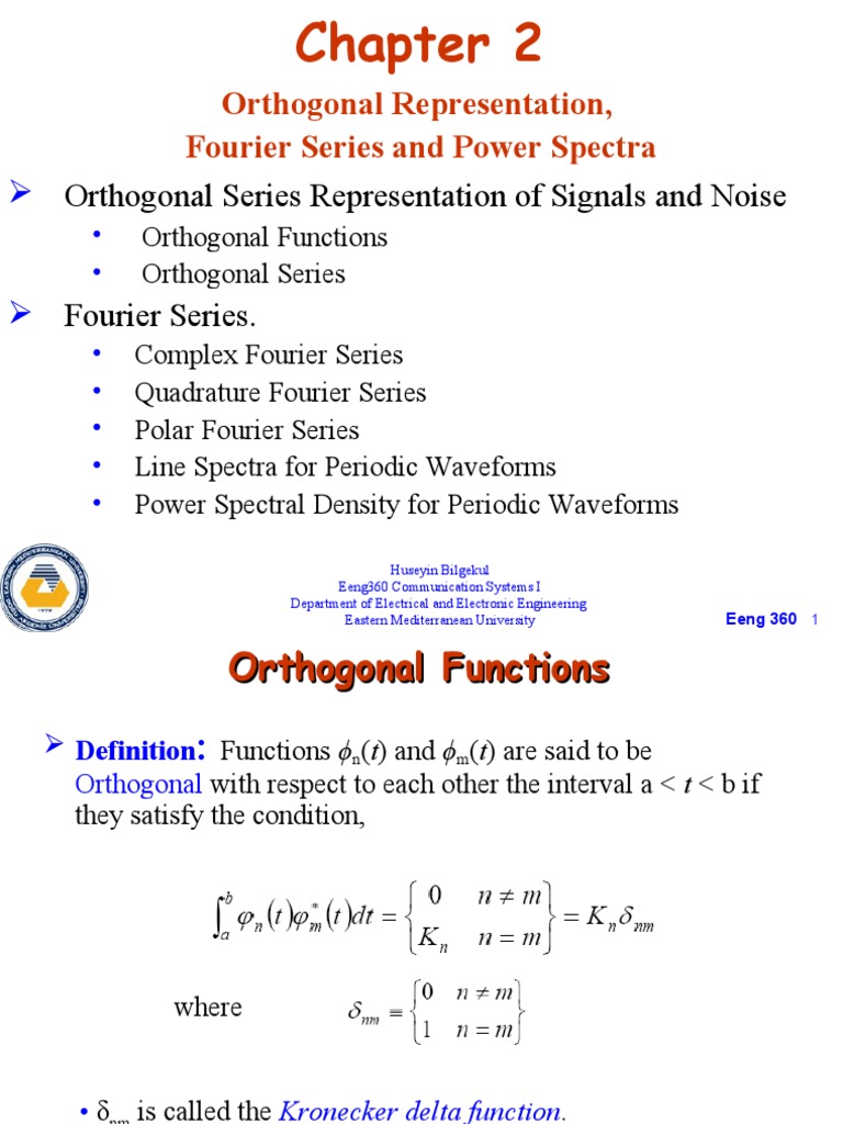 Chapter2 Lect5 | PDF | Spectral Density | Fourier Series