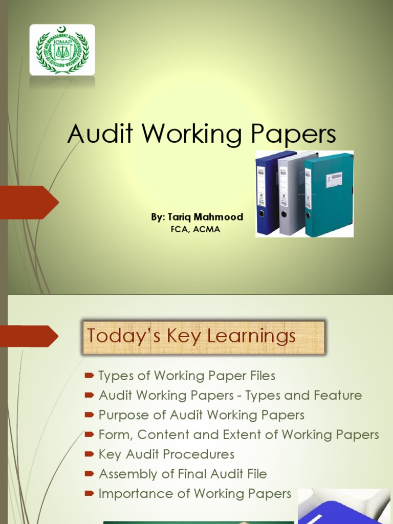 WRK Structure and Content of Audit Working Papers | PDF | Audit | Business