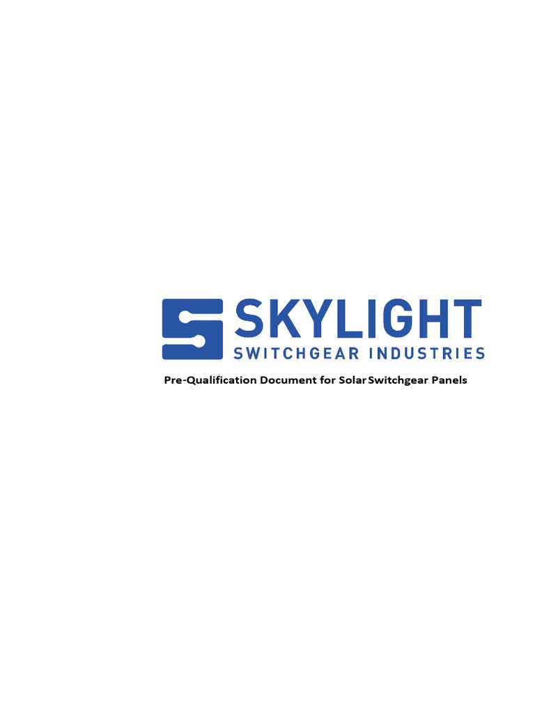 Solar Switchgear Company Profile-Skylight SwitchGear | PDF | Solar ...