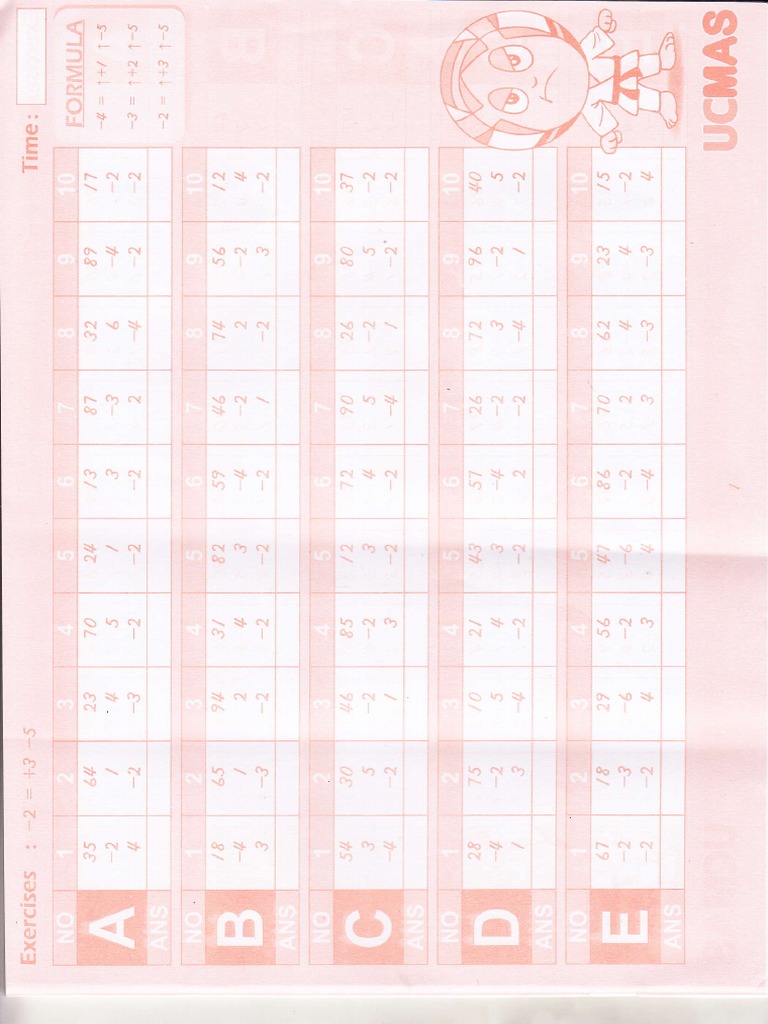 Ucmas Mental Book A | PDF