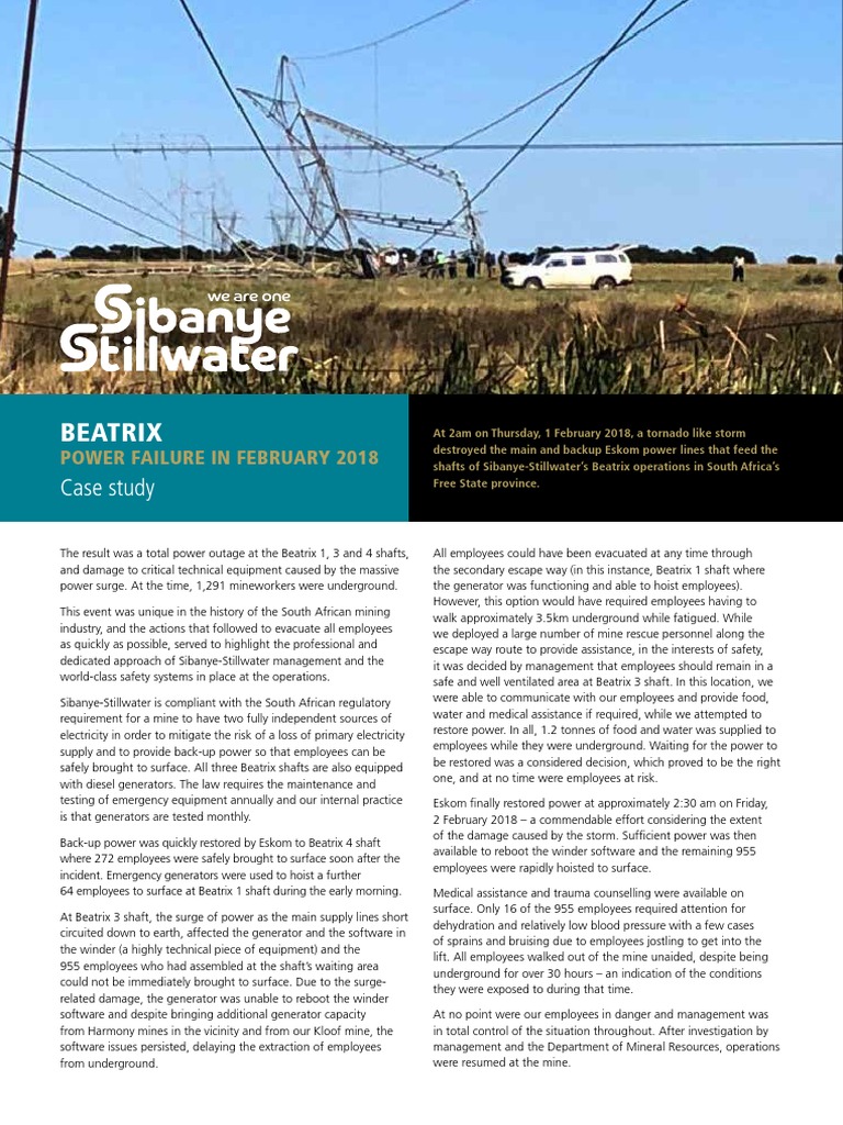 Beatrix: Case Study | PDF | Mining | Disaster And Accident