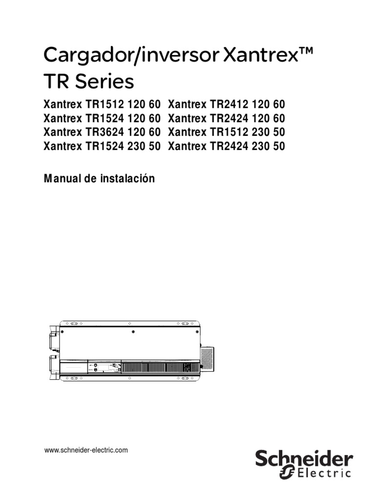 XANTREX TR Manual Instalacion ES PDF | PDF | Inversor de energia | Corriente continua