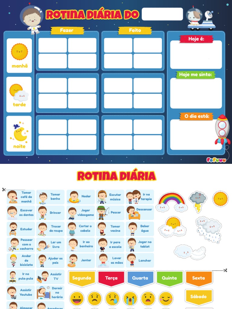 Tabela De Rotina Infantil