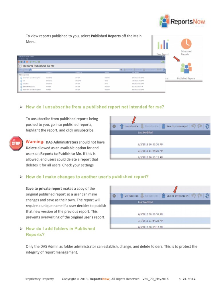 How Do I Unsubscribe From A Published Report Not Intended For Me? | PDF