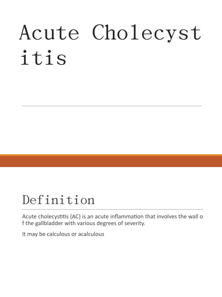 Acute Cholecystitis Overview and Management | PDF | Gastroenterology ...