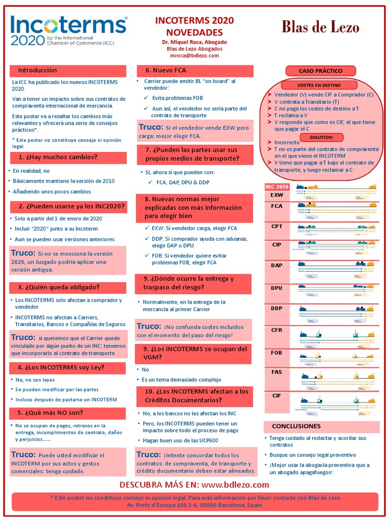Novedades Incoterms 2020 | PDF | Derecho privado | Transporte de mercancías