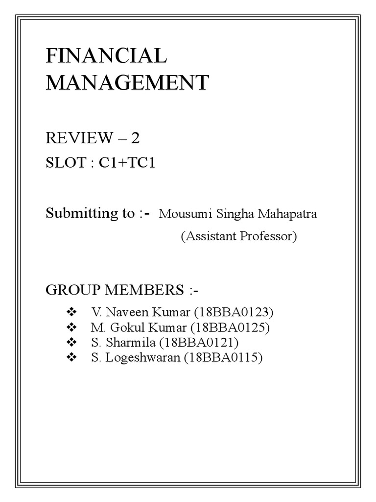 Financial Management: Review - 2 | PDF | Telecommunications | Economies