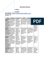 Portfolio Assessment Rubric | PDF | Rubric (Academic) | Graphics