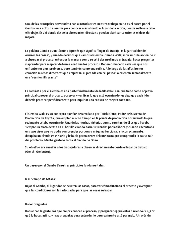 Que Es Un Gemba | PDF