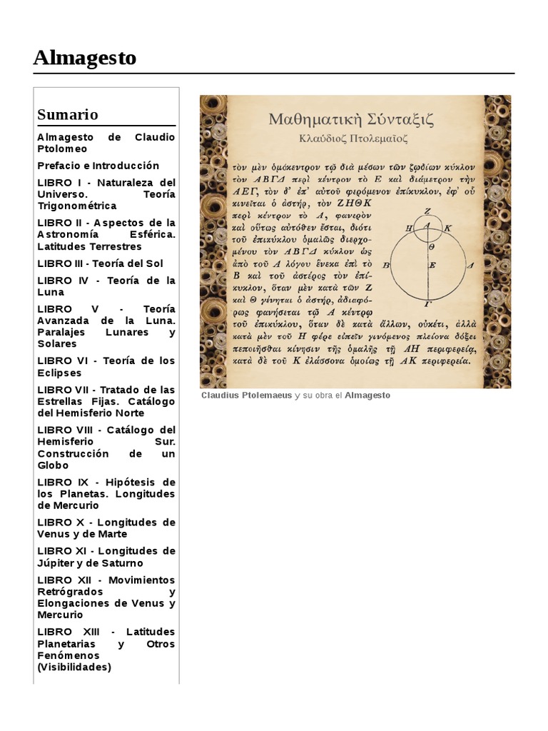 Almagesto PDF | PDF | Ptolomeo | Luna