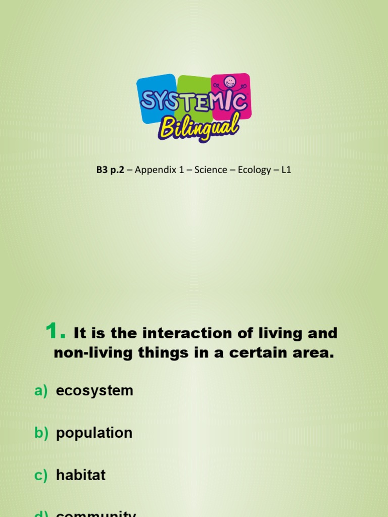 Ecology Fundamentals Quiz on Ecosystems, Populations, Habitats ...