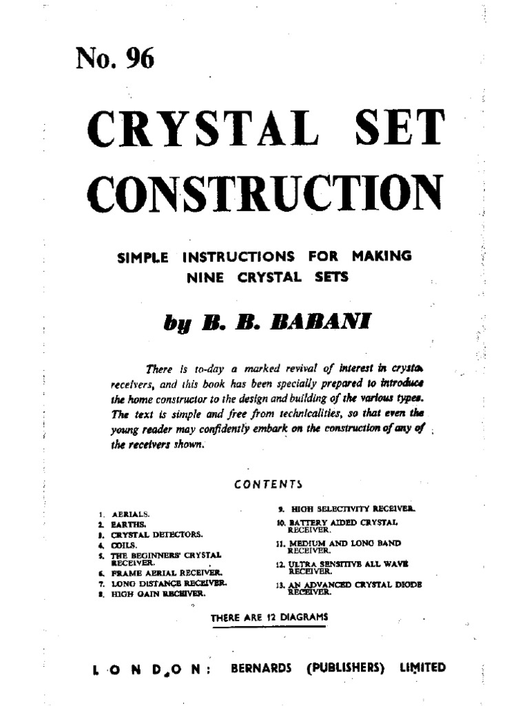 96 Crystal Set Construction | PDF
