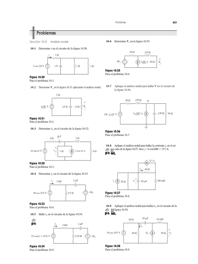 Ejercicos 2 Nodos y Mallas | PDF | Ingeniería Electrónica | Resistencia Eléctrica y Conductancia