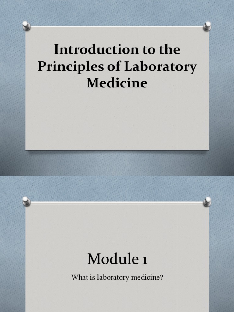 Introduction To The Principles of Laboratory Medicine | PDF | Medical ...