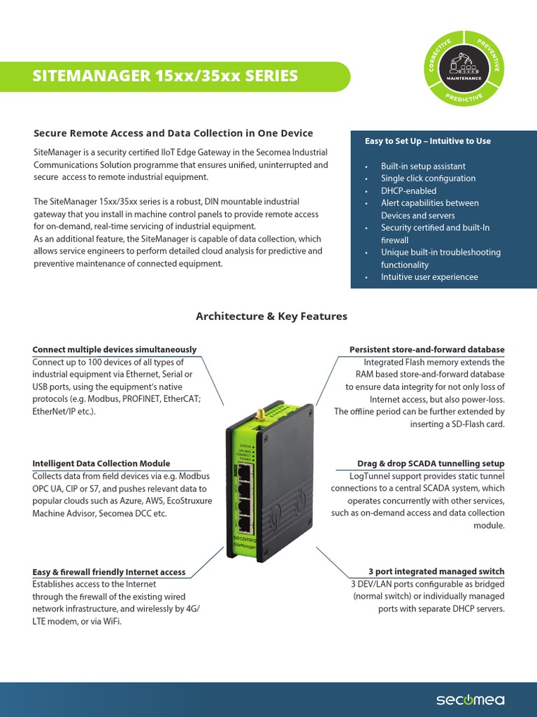 Sitemanager 15Xx/35Xx Series: Secure Remote Access and Data Collection ...