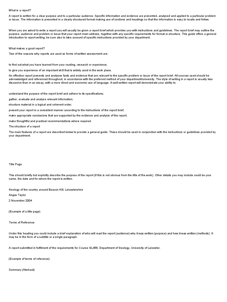 An Introduction to Effective Report Writing: Understanding the Purpose ...