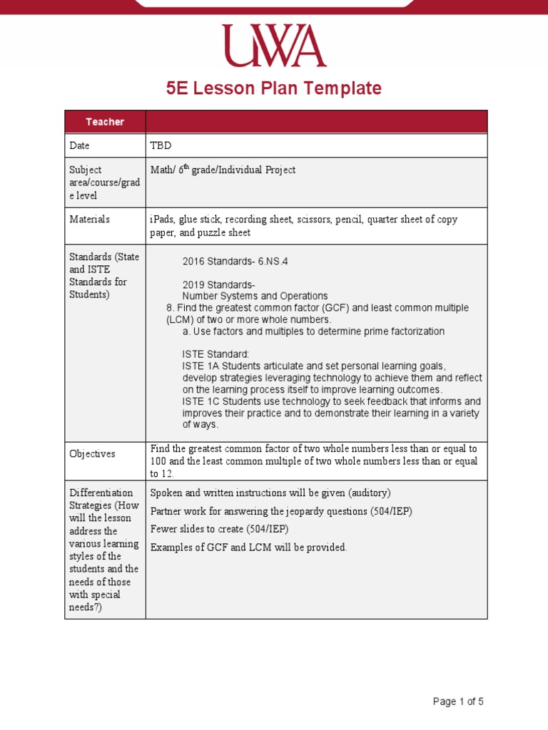 Castleberry Ed508-5e-Lesson-Plan - Individual Project | PDF ...