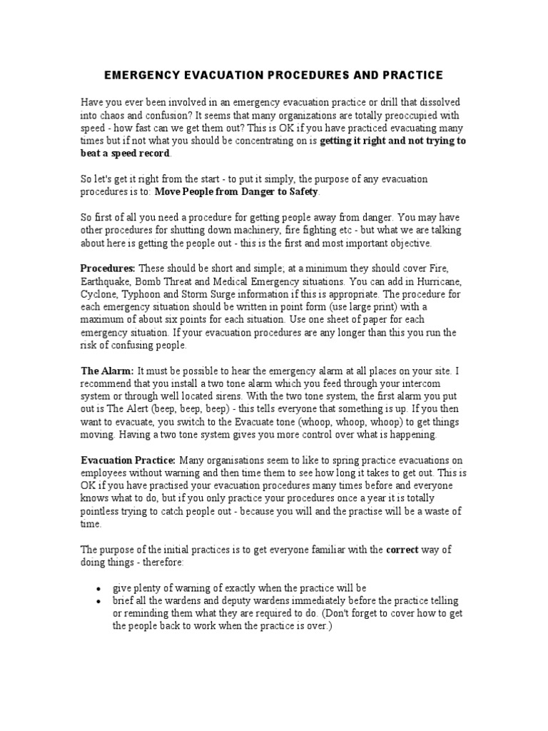 Effective Emergency Evacuation Practices | PDF | Emergency | Emergency ...