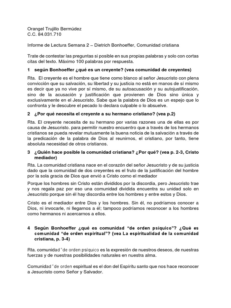 Semana 2 Informe de Lectura Preguntas Plataforma | PDF | Cristo (título ... Semana 2 Informe de Lectura Preguntas Plataforma | PDF | Cristo (título ...