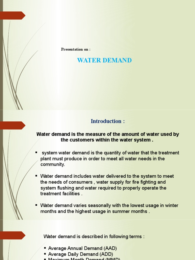 Analyzing Water Demand: A Comprehensive Breakdown of Factors ...