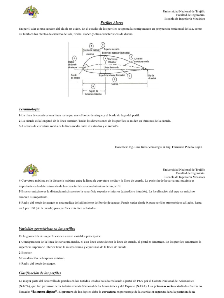 Perfiles NACA 4412 TEORIA | PDF | Superficie sustentadora | Vuelo