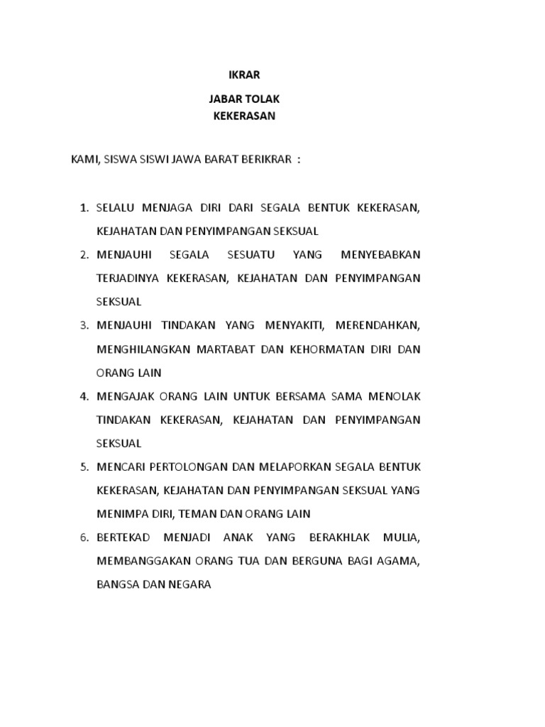 Ikrar Dan Tatib MPLS | PDF