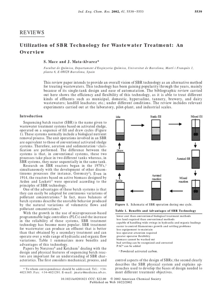 Utilization of SBR Technology For Wastew | PDF | Sewage Treatment ...