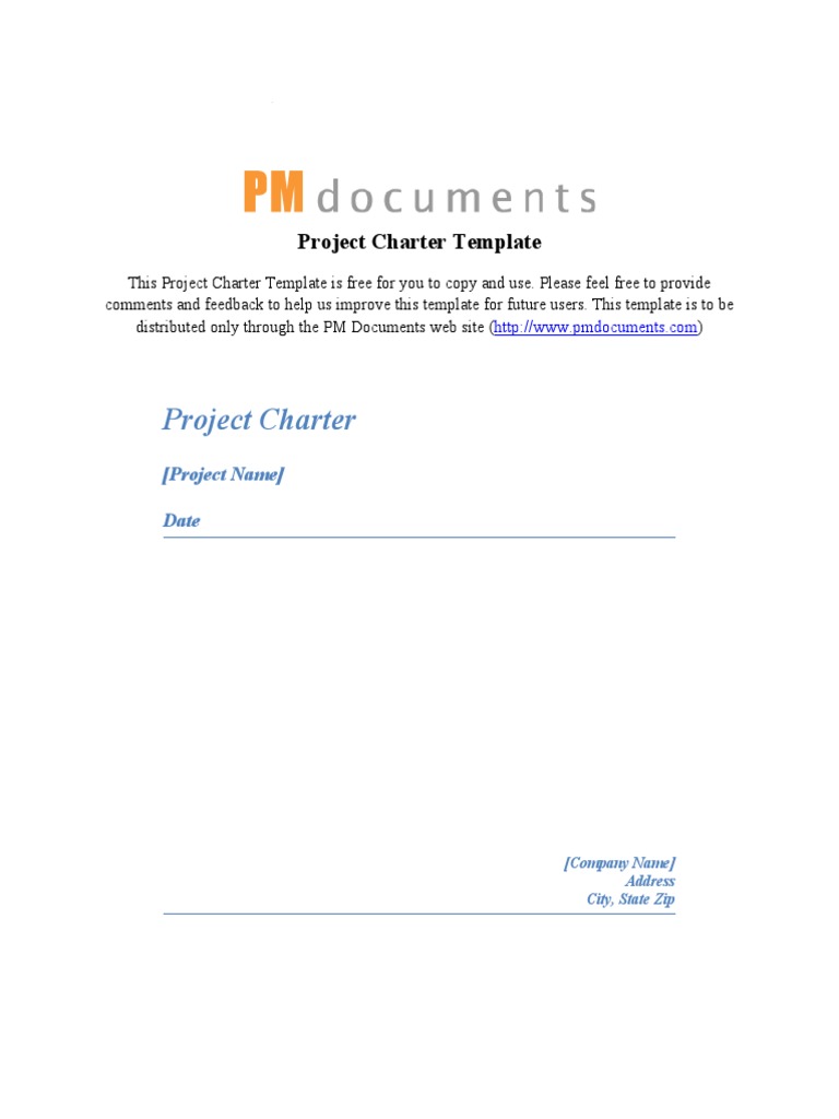 Free Project Charter Template Download | PDF | Risk Management ...