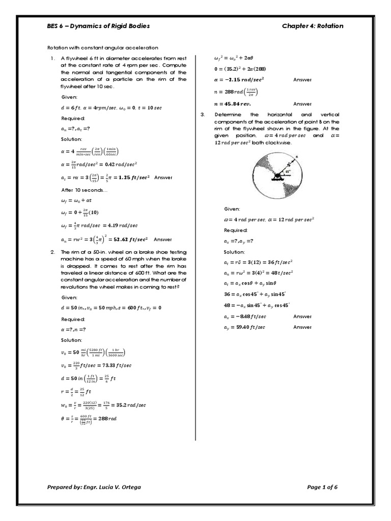 Rotation Dynamics and Applications | PDF | Acceleration | Rotation Around A Fixed Axis