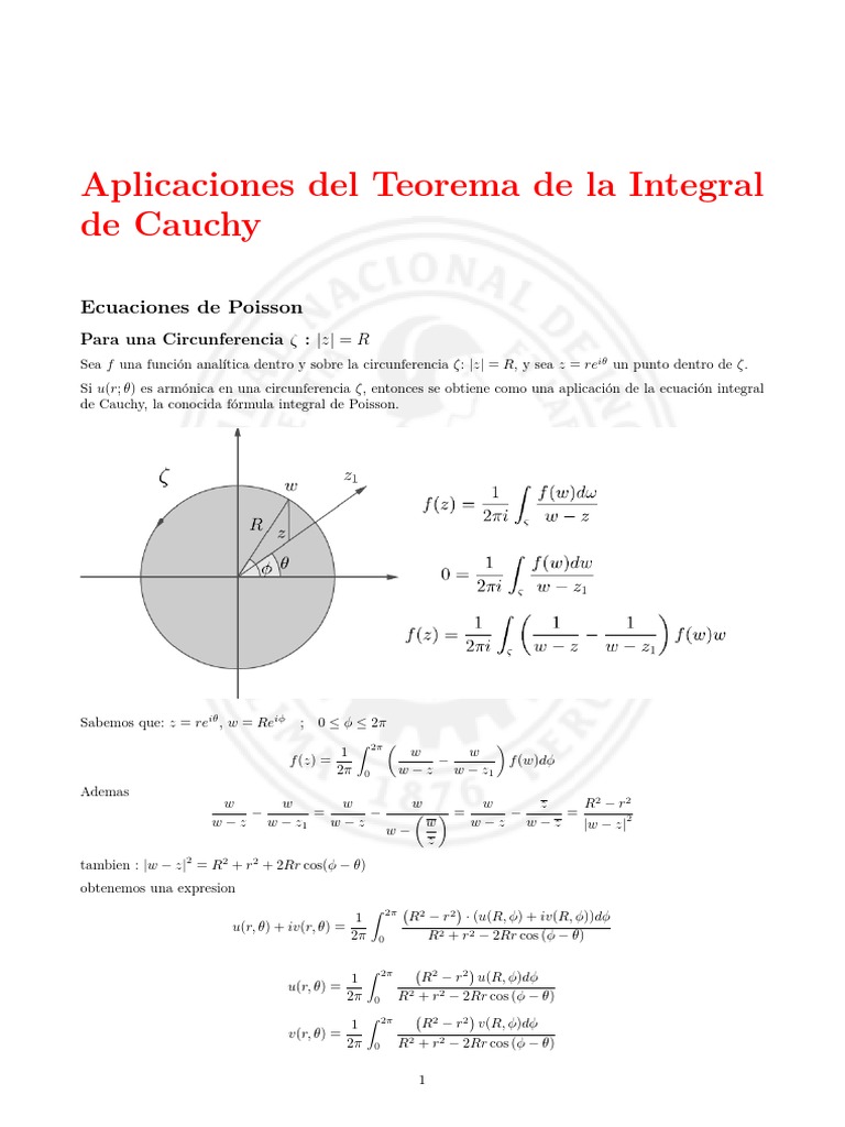 Aplicacion Del Teorema de La Integral de Cauchy | PDF | Integral | Álgebra