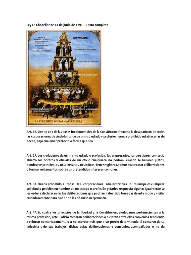 Ley Le Chapelier | PDF | Pena capital | Policía