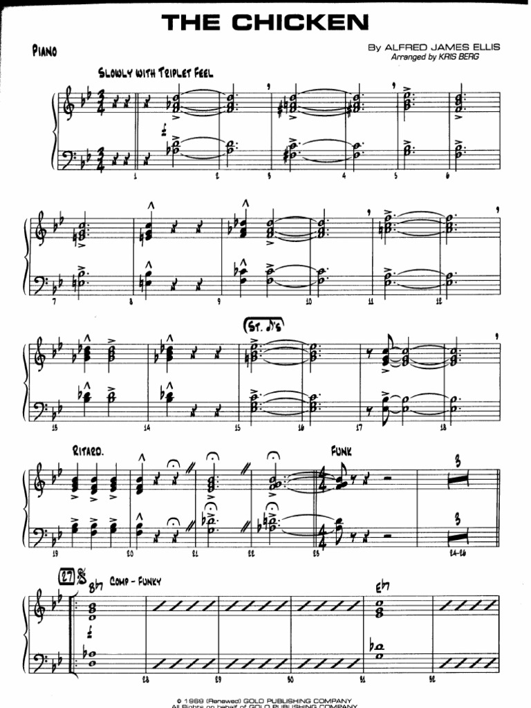 The Chicken (Piano) | PDF