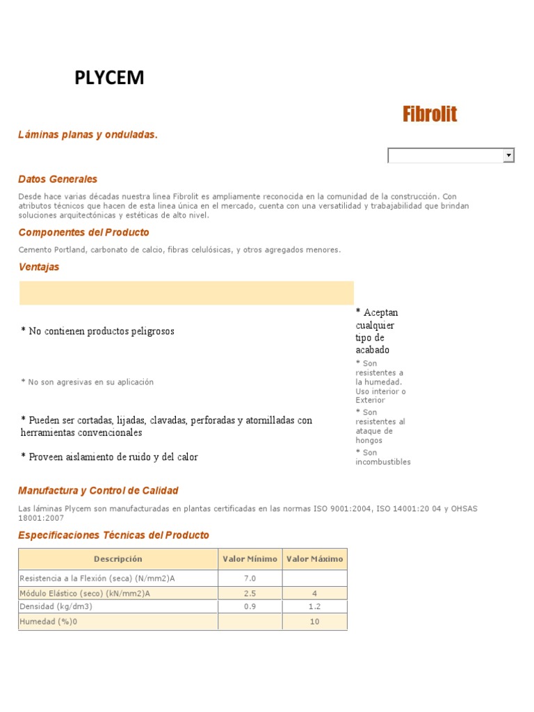 Láminas Plycem: Versatilidad y Resistencia | PDF | Tornillo | Unión
