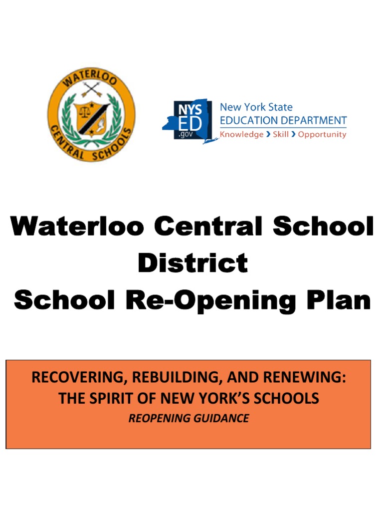Waterloo CSD School Reopening Guidance | PDF | Hand Washing | Personal ...
