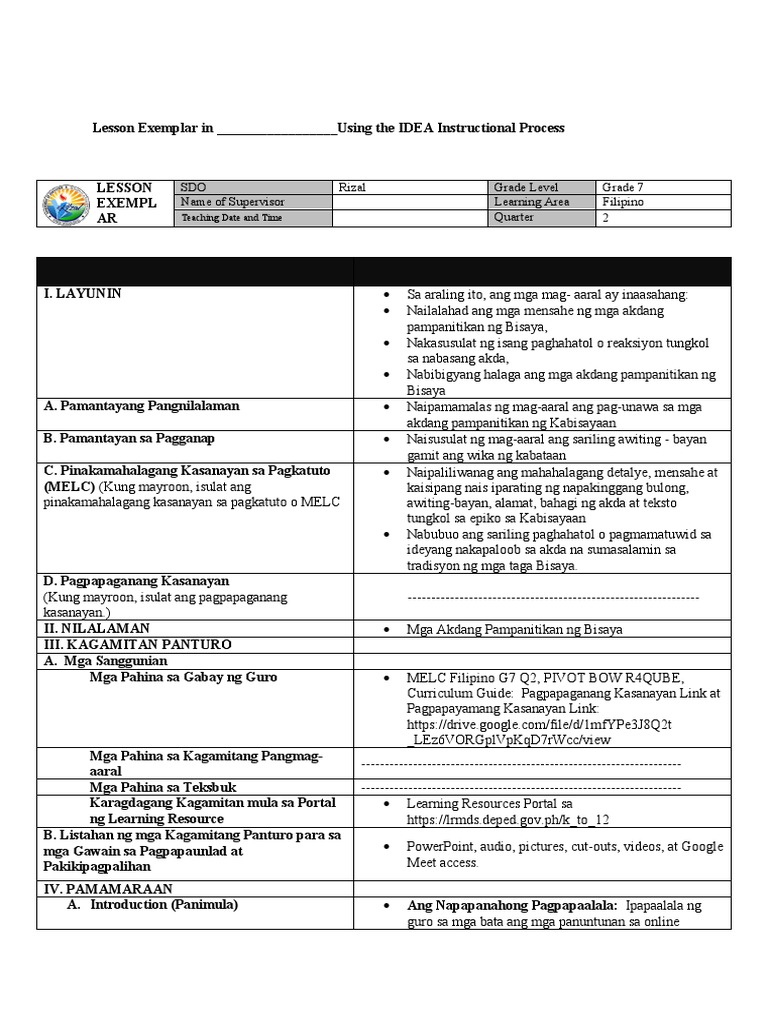 Lesson Exemplar | PDF