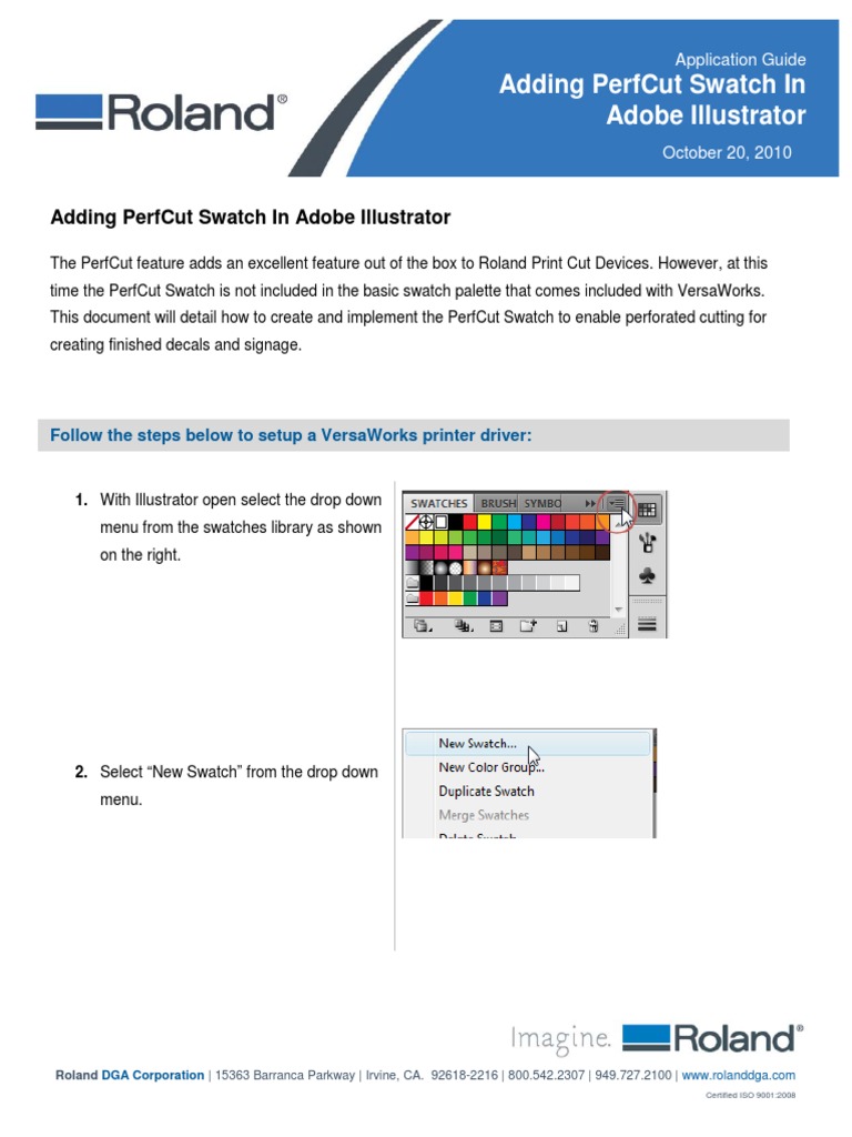 Adding Perfcut Swatch in Adobe Illustrator | PDF | Adobe Illustrator ...