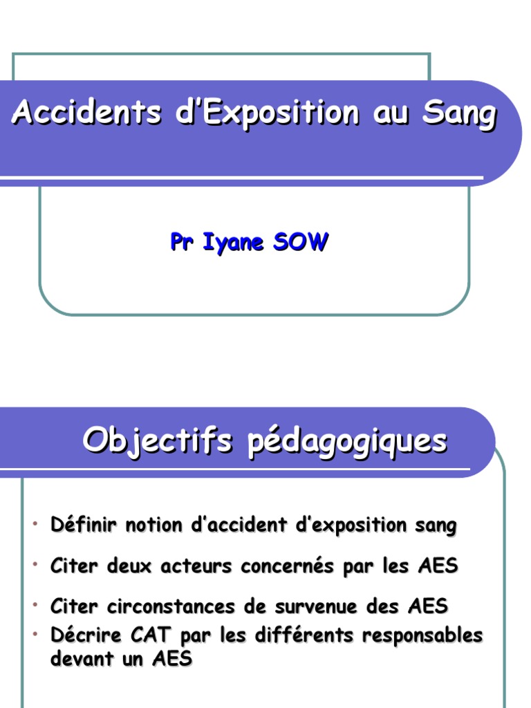 Accidents d'Exposition au Sang : Guide | PDF | Hépatite C | VIH