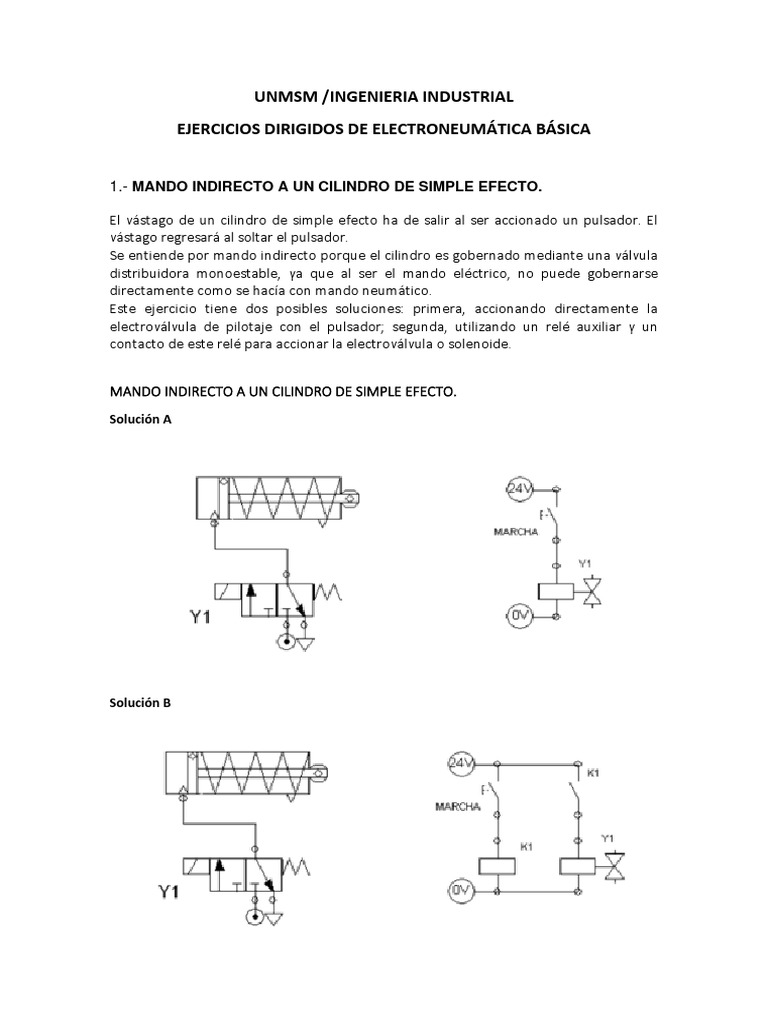 Ejercicios Dirigidos de Electroneumatica 20201 | PDF | Relé | Equipo