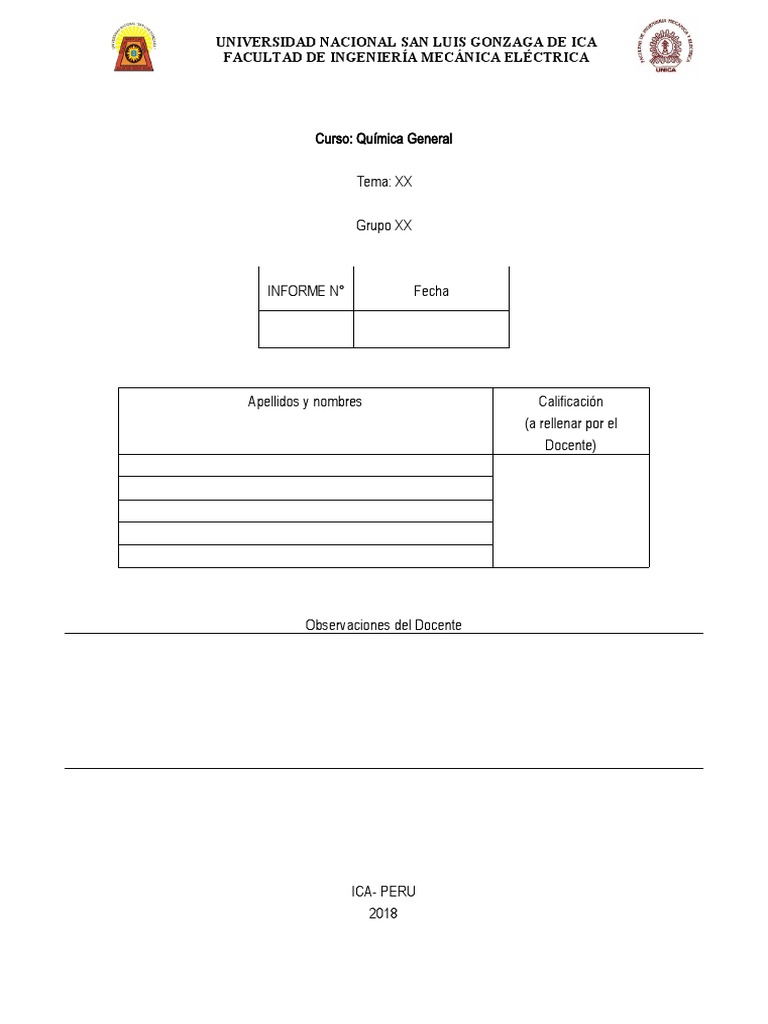 Porta Informe Laboratorio Quimico | PDF