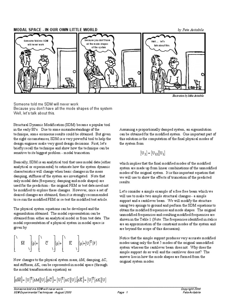 Structural Dynamic Modification | PDF | Normal Mode | Structural Equation Modeling