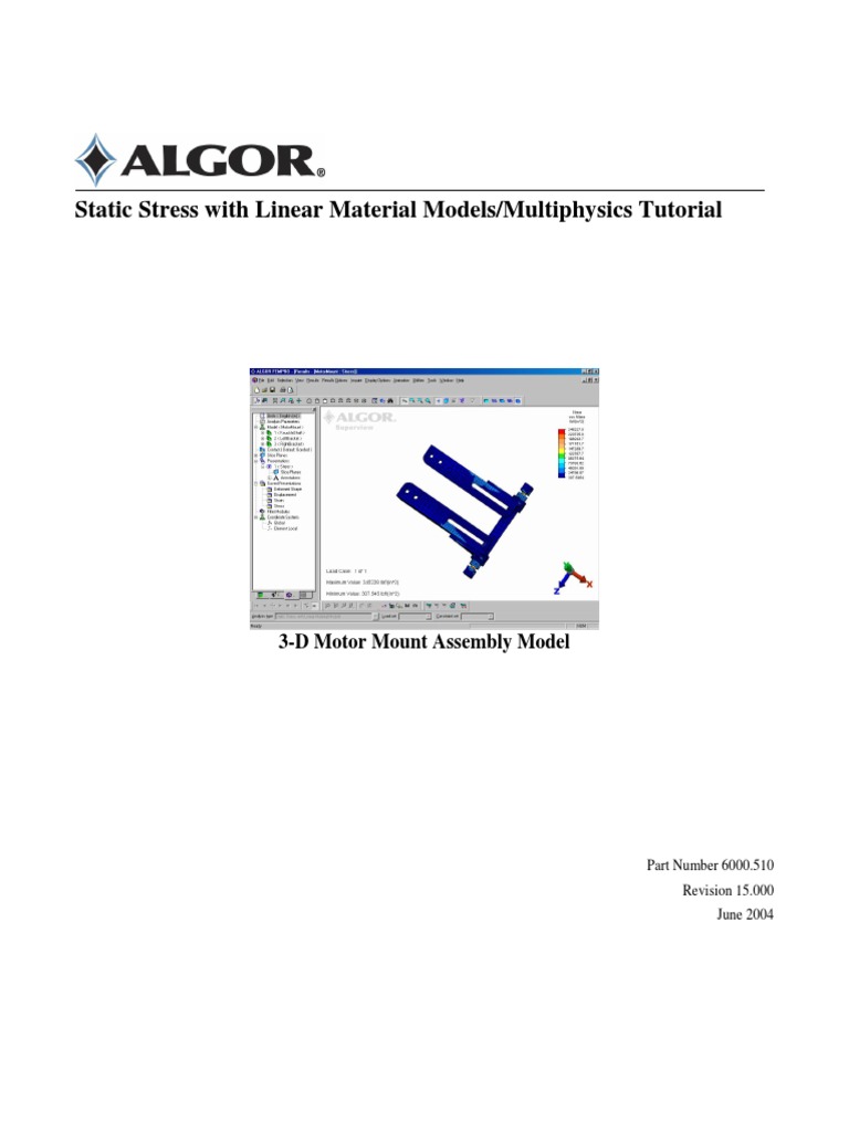 Static Stress With Linear Material Models/Multiphysics Tutorial | PDF ...